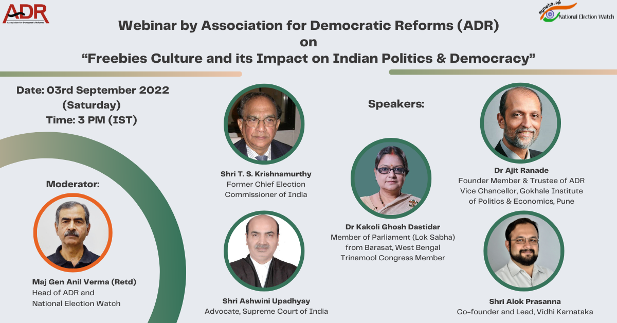 Webinar by ADR | Association for Democratic Reforms